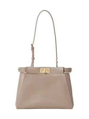 Fendi My Peekaboo Small Dove Gray Leather Bag - [gray]